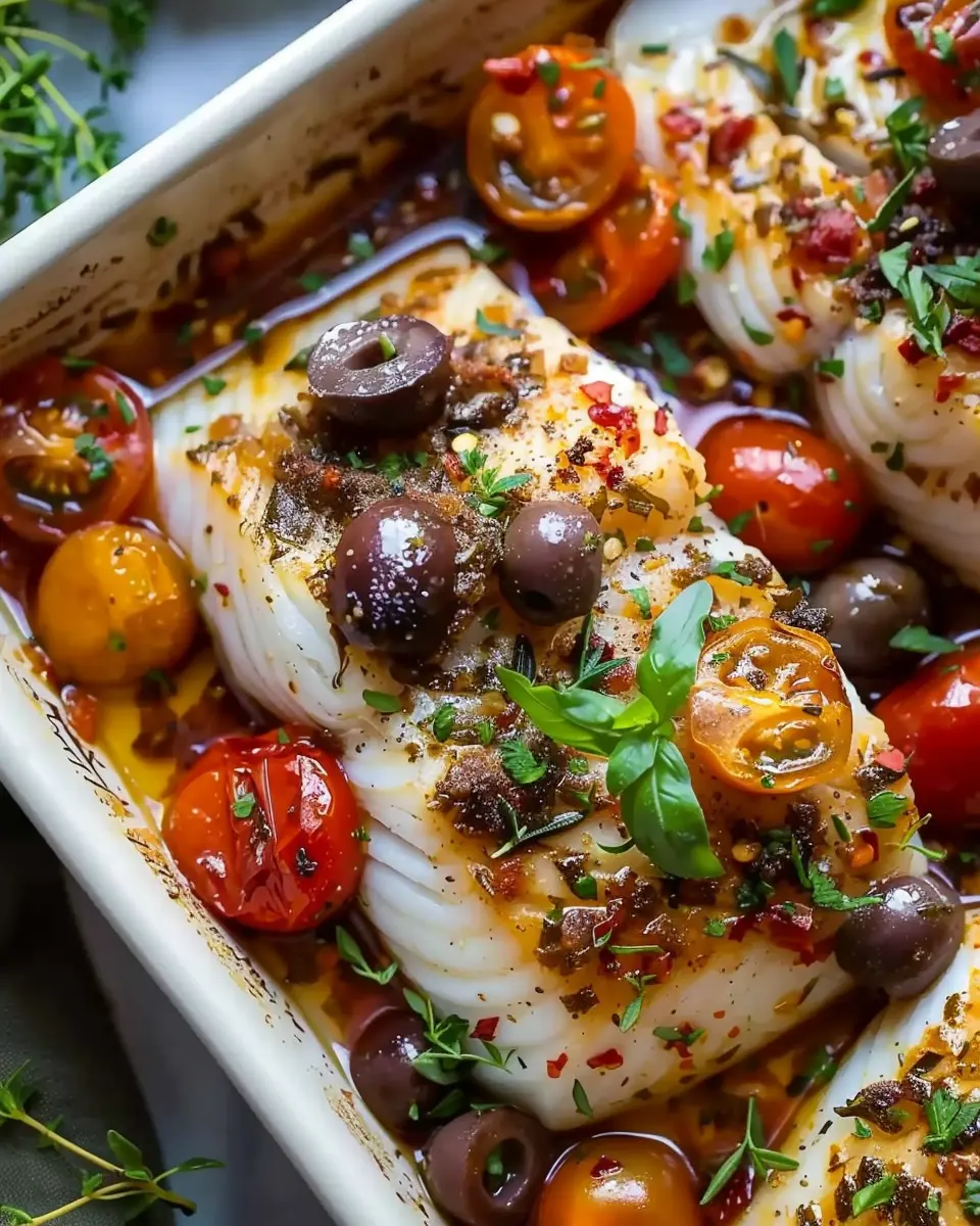Mediterranean Baked Cod